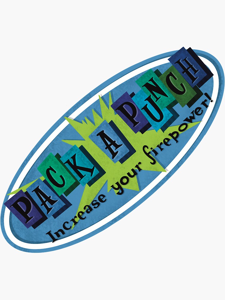 "Pack-A-Punch" Sticker for Sale by Annie Ratner | Redbubble