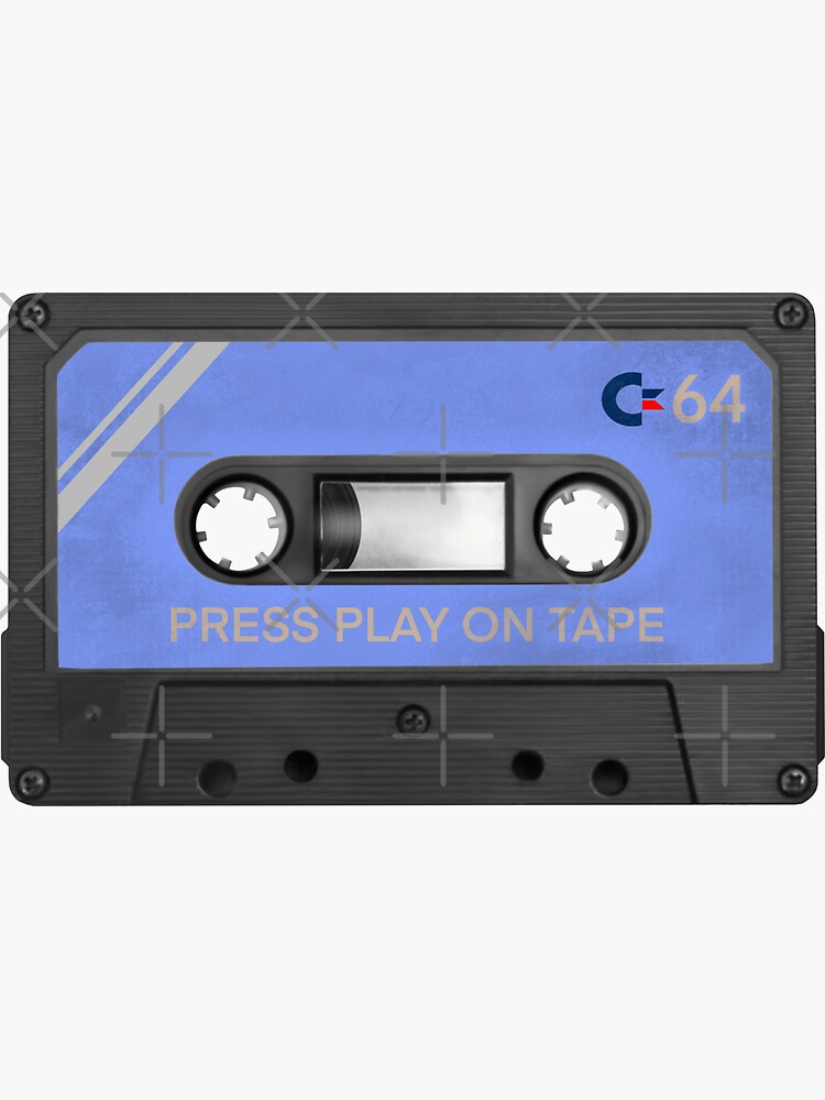 "Commodore 64 cassette tape" Sticker for Sale by RetroTeeTime | Redbubble