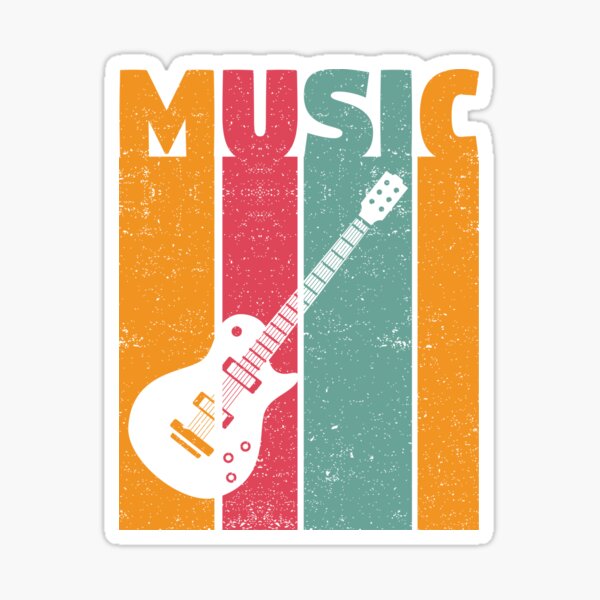 "Vintage Retro Electric Guitar" Sticker for Sale by smdimo | Redbubble