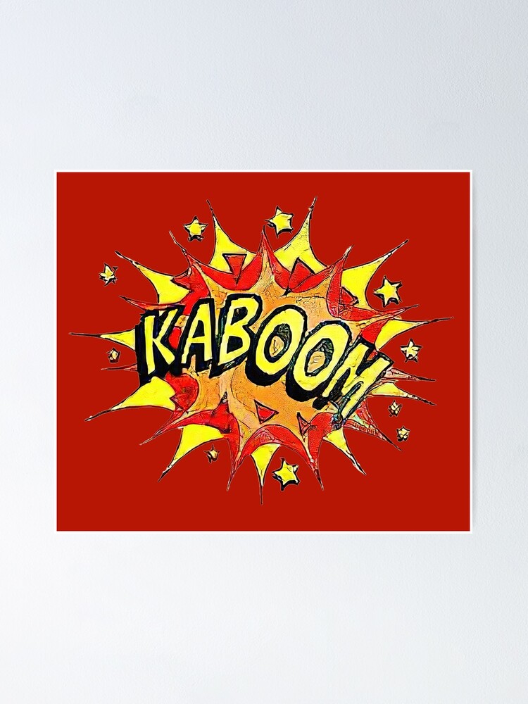 "KABOOM! COMIC BOOK STYLE ON TRANSPARENT BACKGROUND" Poster by ...