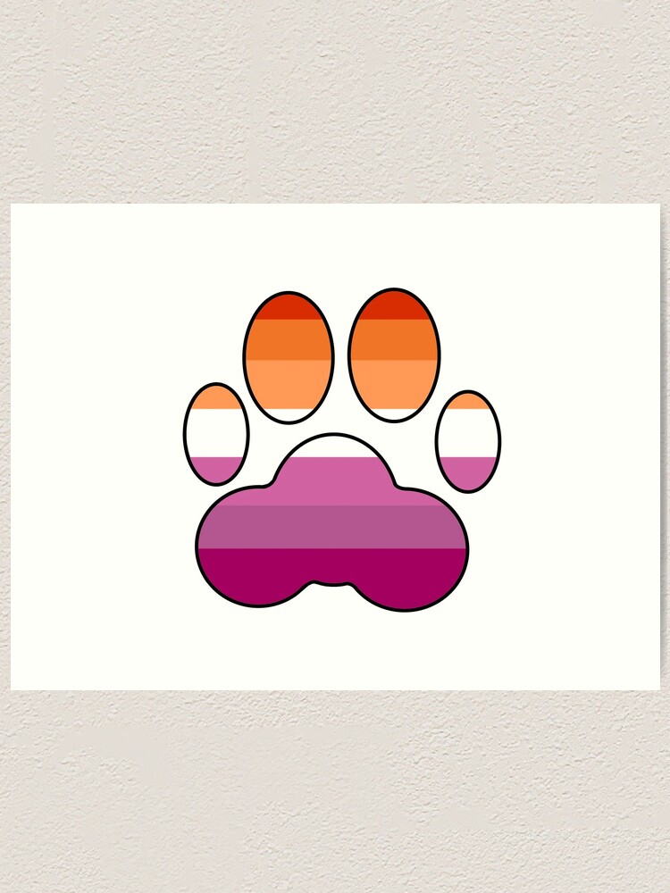Lgbt Pride Paws Lesbian Art Print By Echoskyart Redbubble