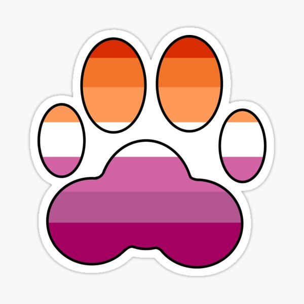 Lgbt Pride Paws Lesbian Sticker For Sale By Echoskyart Redbubble