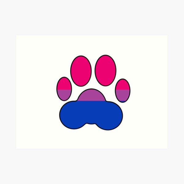 Lgbt Pride Paws Bisexual Art Print For Sale By Echoskyart Redbubble