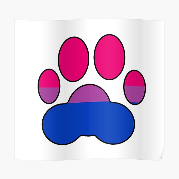 "LGBT Pride paws, Bisexual" Poster by EchoSkyArt | Redbubble