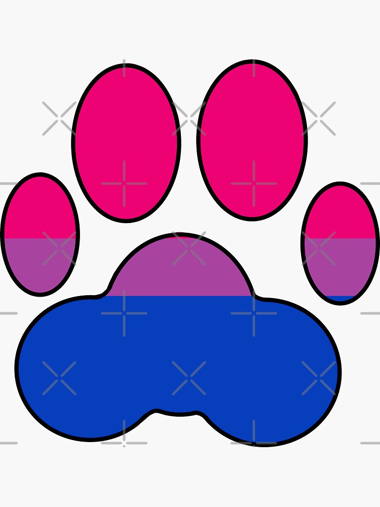 "LGBT Pride paws, Bisexual" Sticker for Sale by EchoSkyArt | Redbubble
