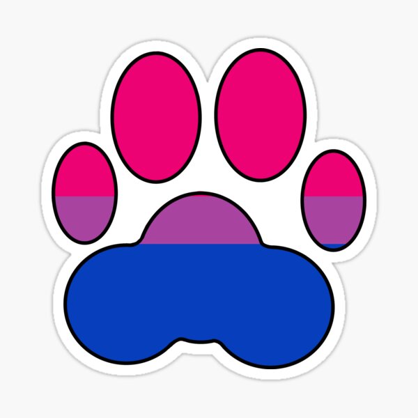 Lgbt Pride Paws Bisexual Sticker For Sale By Echoskyart Redbubble