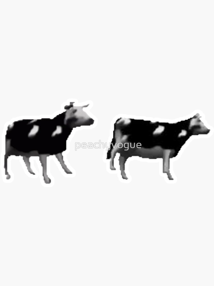 Pegatina «Pegatina Meme de vaca polaca bailando» de peachyvogue | Redbubble
