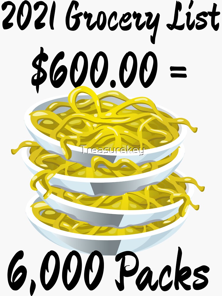 "Stimulus Check 2021 Grocery List" Sticker for Sale by Treasurekey ...