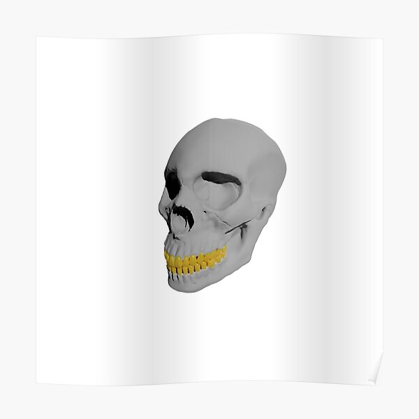 "gold teeth skull" Poster by imadvlad | Redbubble