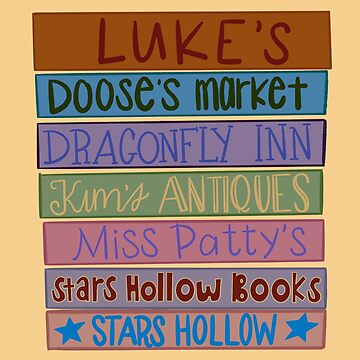 "Stars Hollow" Sticker for Sale by BlushRoseCo | Redbubble