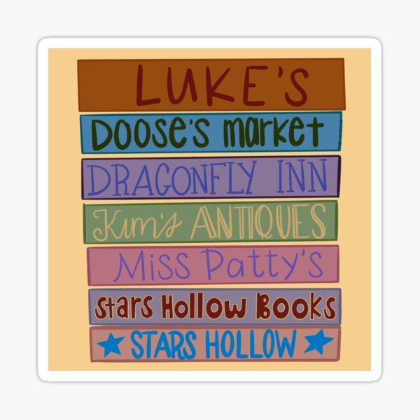 "Stars Hollow" Sticker for Sale by BlushRoseCo | Redbubble