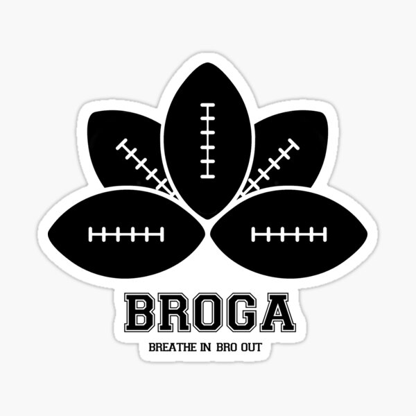 "Broga: The Official Yoga for Bros Logo" Sticker for Sale by HRothstein ...