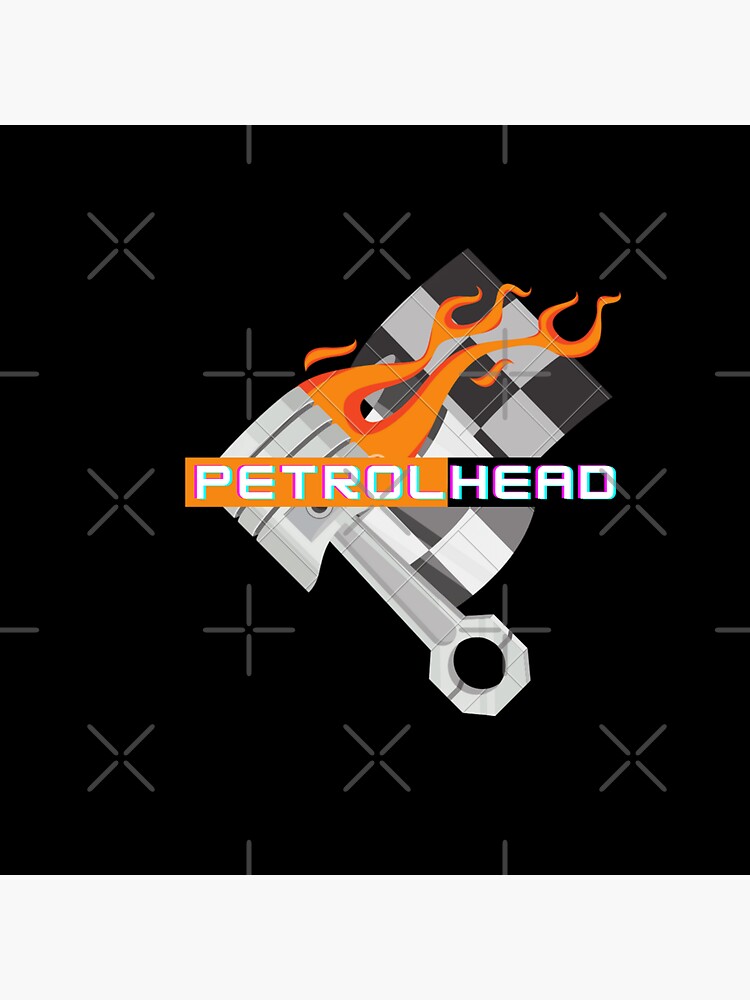 "Petrolhead fire and engine" Sticker for Sale by ilemadago | Redbubble