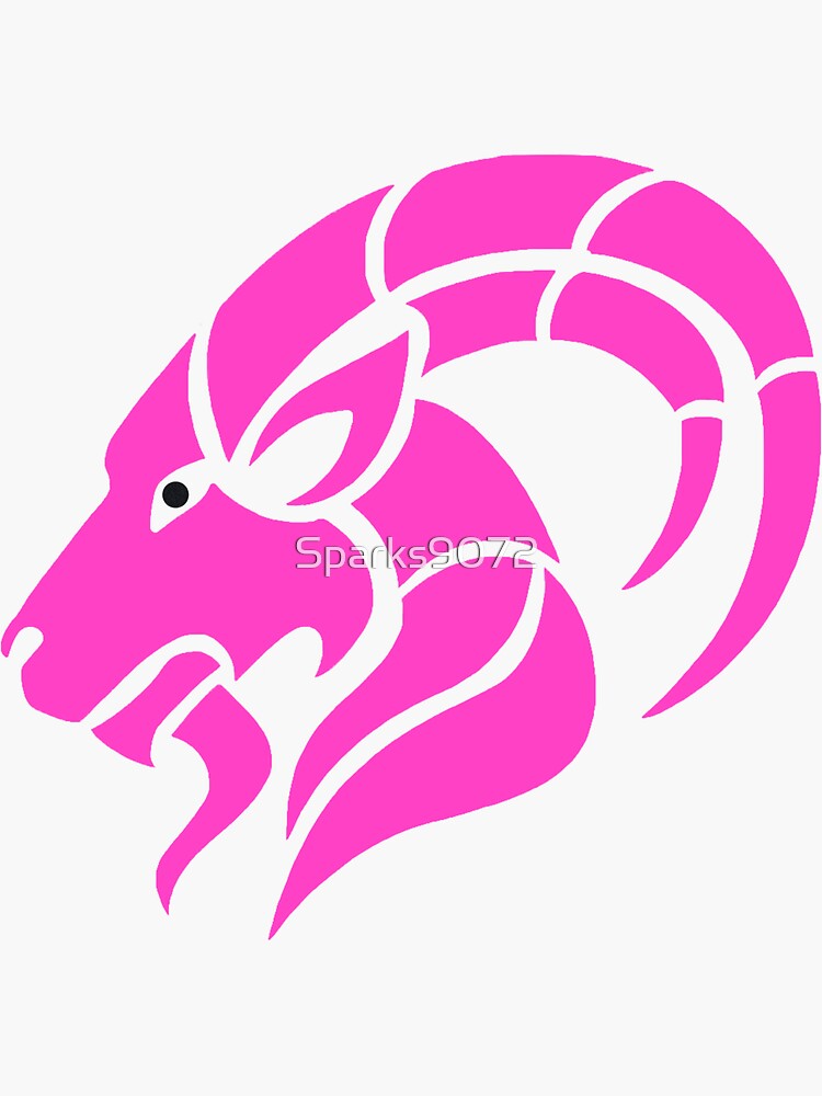 "Pink Capricorn Zodiac Symbol | Capricorn Zodiac Sign " Sticker by ...