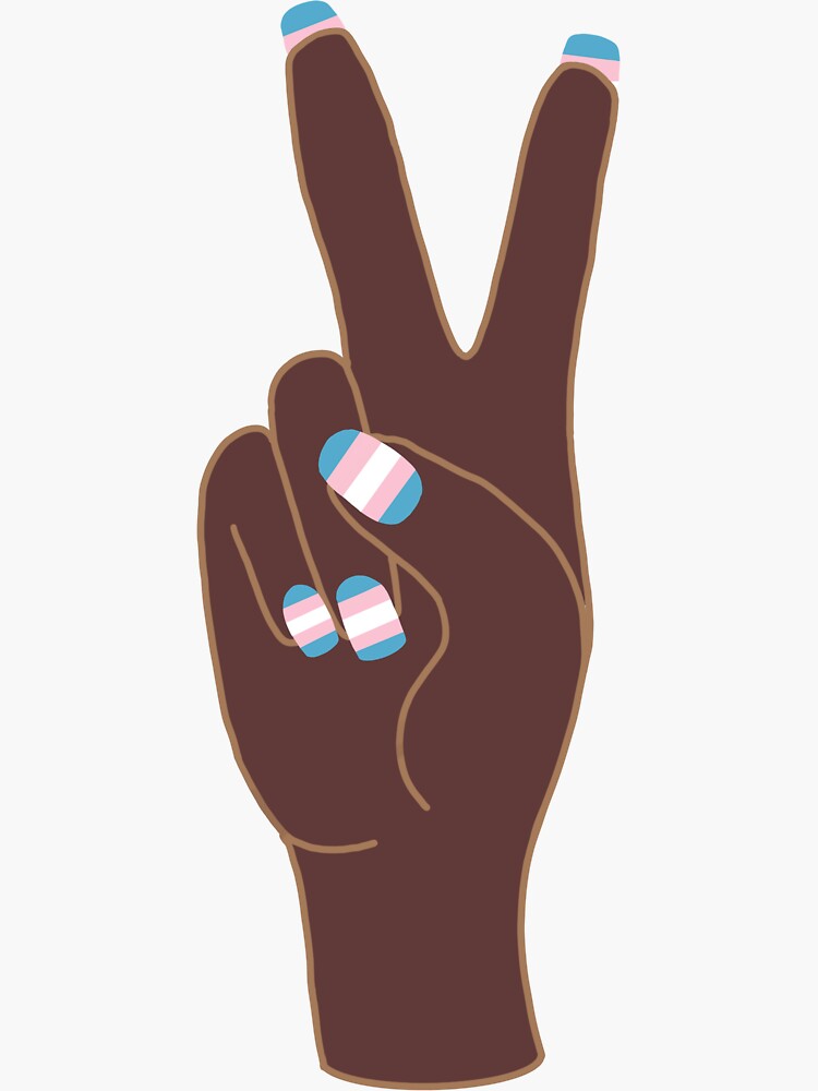 "Shade 4 Trans Flag Peace Sign" Sticker by secretstickerz | Redbubble