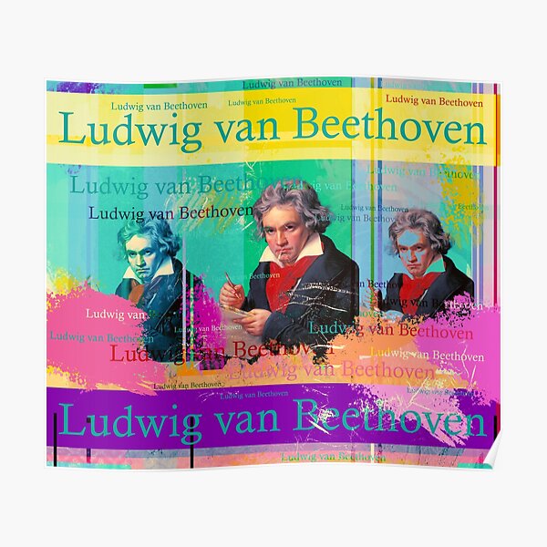 "Ludwig van Beethoven portrait, gifts for music lovers, famous German ...