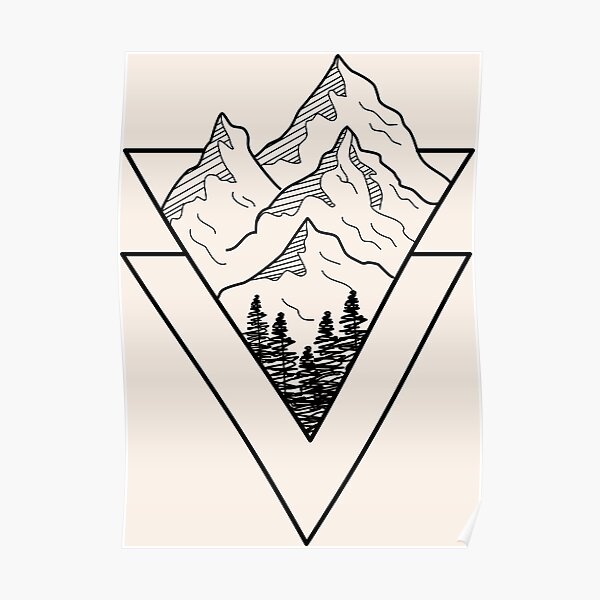 "Minimalist Nature Geometric Art Design | Nature Line Art ...