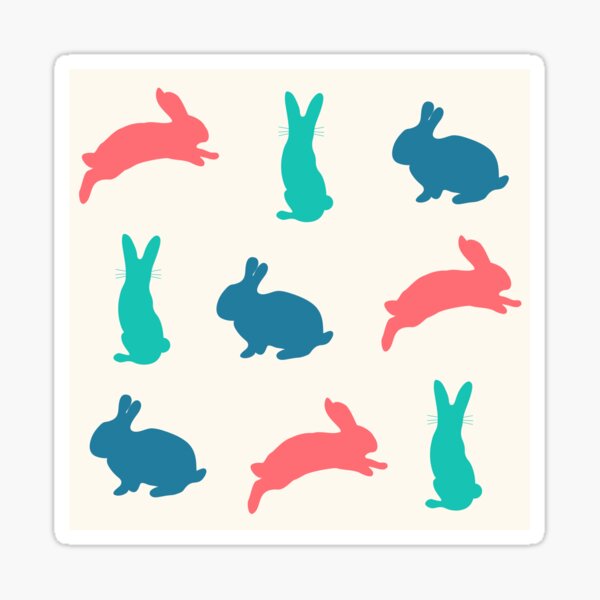 "Bunny rabbit pattern " Sticker for Sale by PatternParadise | Redbubble