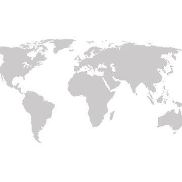 "Light Gray World Map" Photographic Print for Sale by adventureliela ...