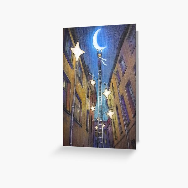 "Riga Street of Stars" Greeting Card by illustore | Redbubble