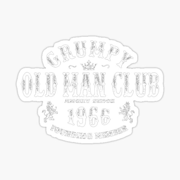 Grumpy Old Man Cartoon Stickers | Redbubble