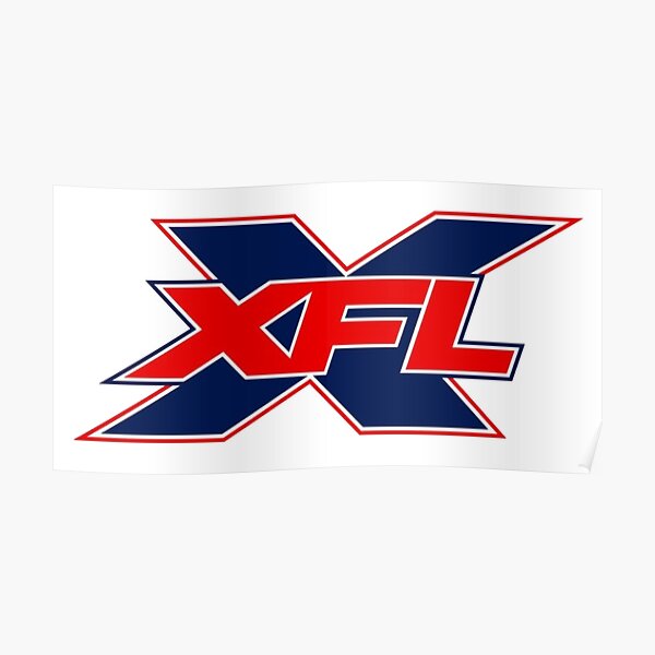 "XFL LOGO MERCH" Poster by calaceji | Redbubble