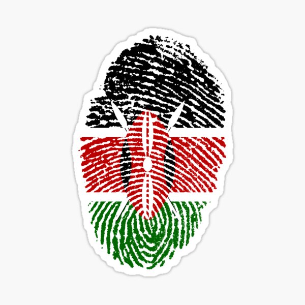 "Kenyan Finger Print " Sticker for Sale by NallojrR99 | Redbubble