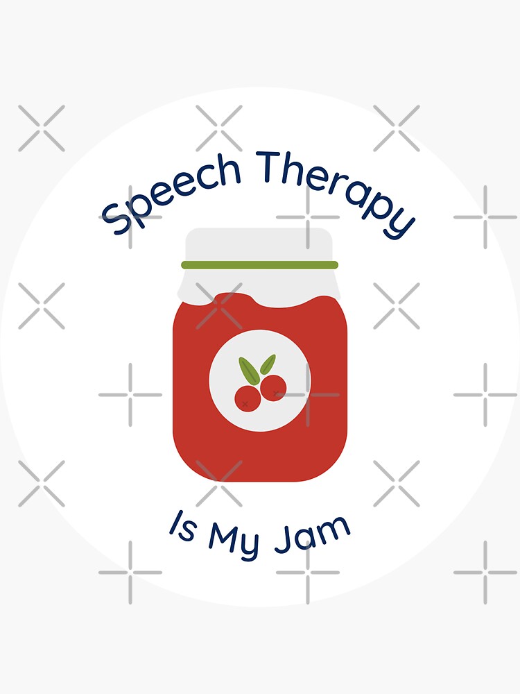 "Speech Therapy Is My Jam" Sticker for Sale by sundaegoods | Redbubble
