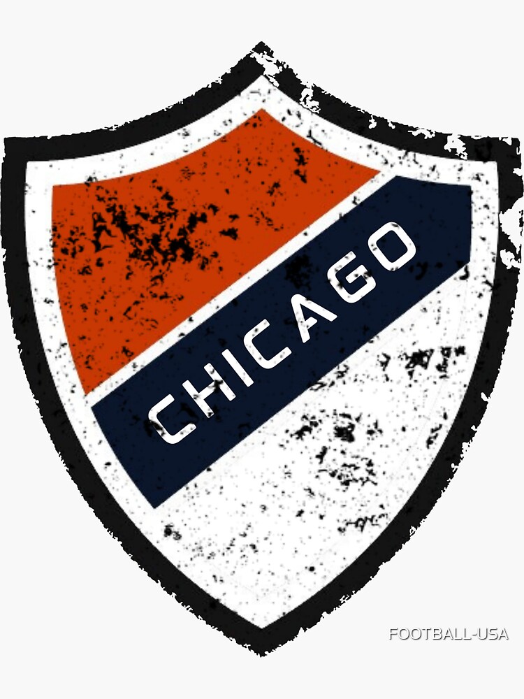 "CHICAGO STRIPED SHIELD" Sticker for Sale by FOOTBALL-USA | Redbubble