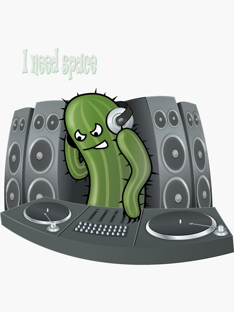 "Cool Alien DJ" Sticker for Sale by Coolartandstuff | Redbubble