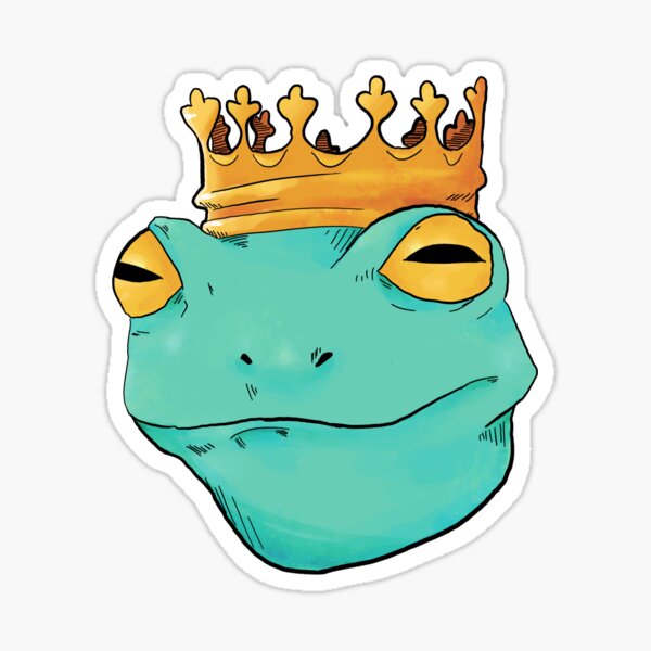 "frog prince (cyan)" Sticker by GarbageSalt | Redbubble