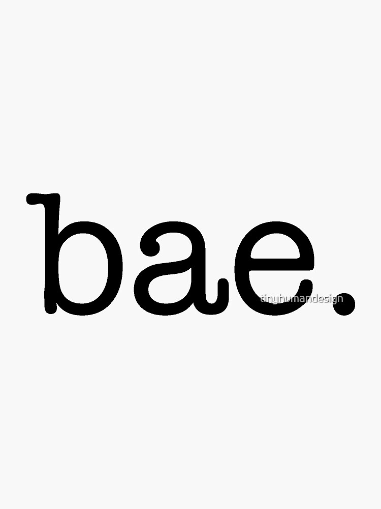 "Bae Statement relationship name" Sticker for Sale by tinyhumandesign ...