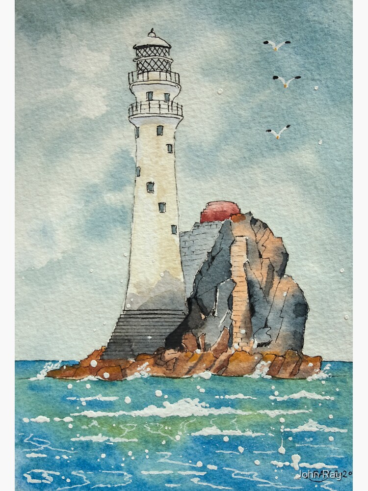 "Fastnet Lighthouse." Sticker for Sale by John Ray | Redbubble