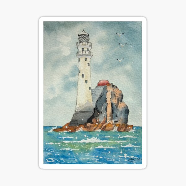 "Fastnet Lighthouse." Sticker for Sale by John Ray | Redbubble