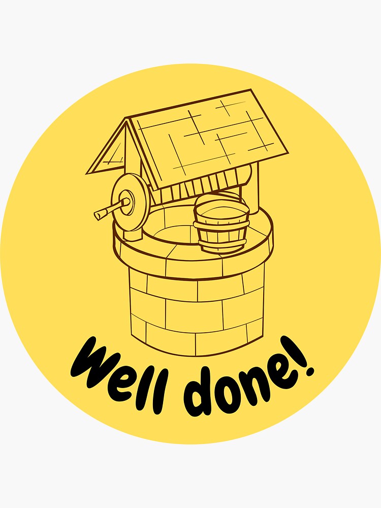"Well done - Yellow" Sticker for Sale by NextSteps | Redbubble