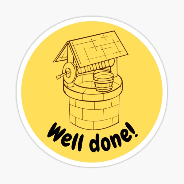 "Well done - Yellow" Sticker for Sale by NextSteps | Redbubble