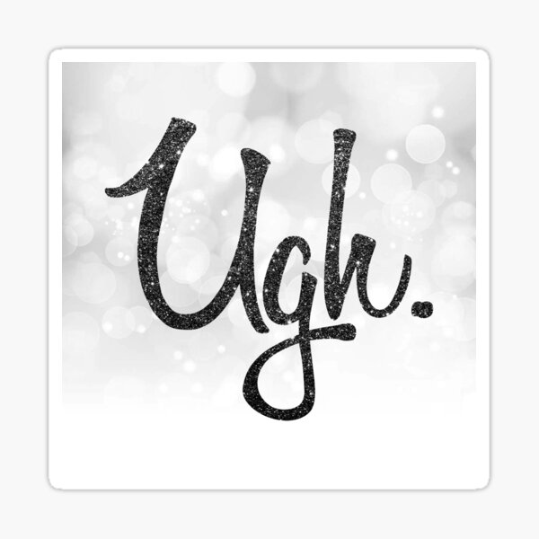 "ugh" Sticker for Sale by littlemilui | Redbubble