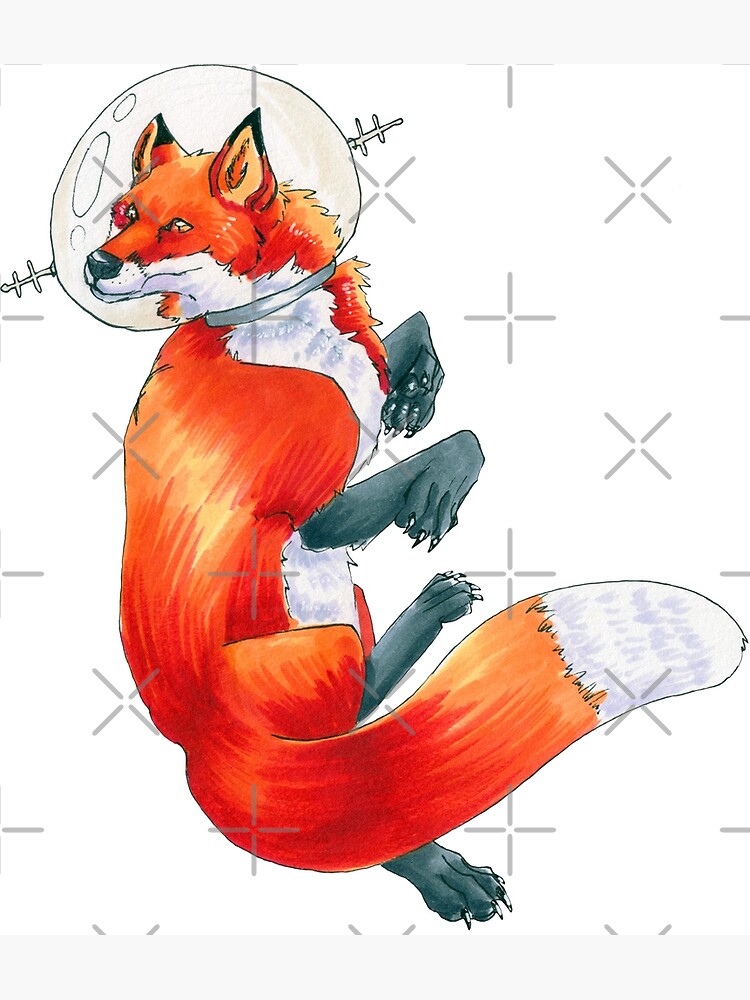 "Floating Fox" Poster by Sparr0wlicious | Redbubble
