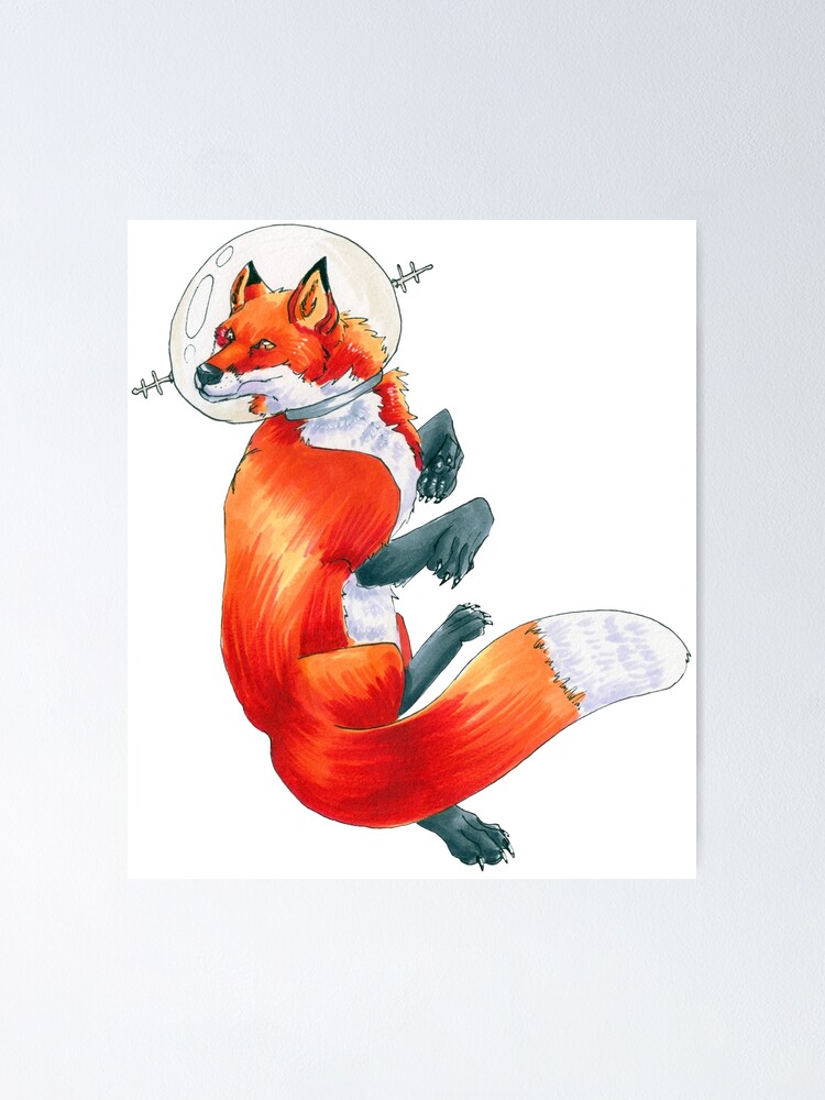 "Floating Fox" Poster by Sparr0wlicious | Redbubble