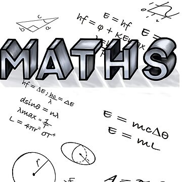 "Maths formulae with the word maths in 3d" Sticker for Sale by ...