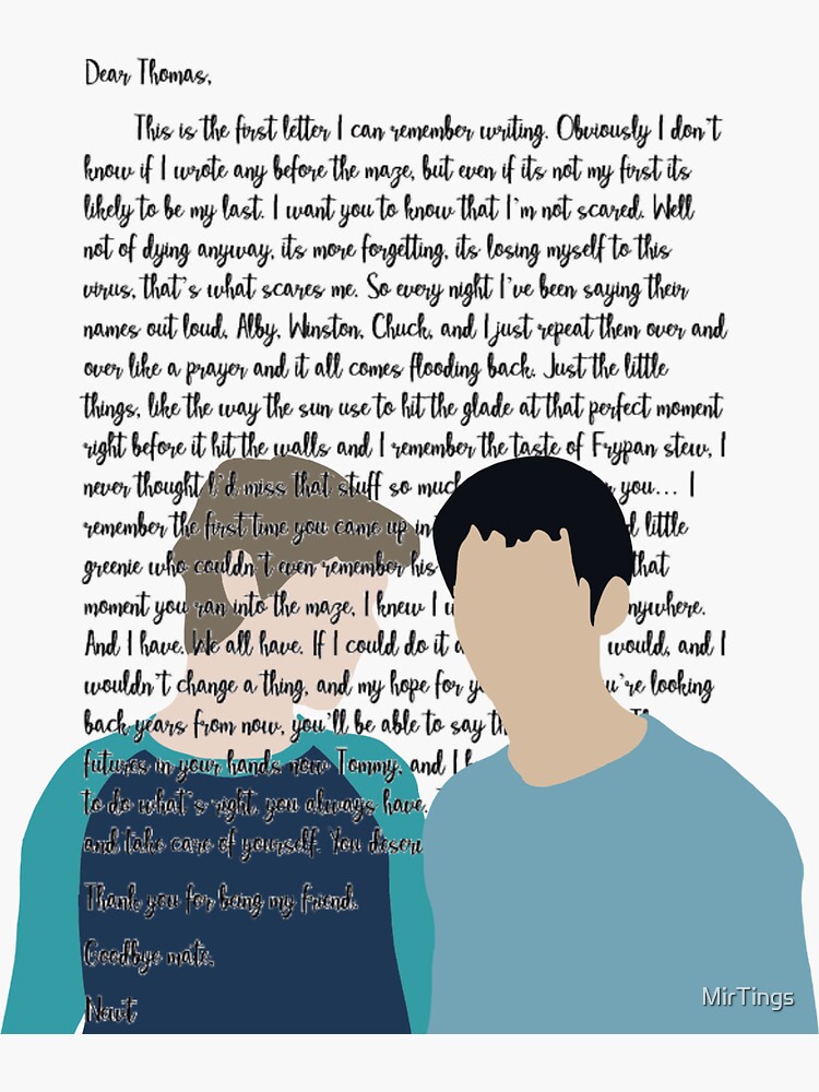 "Maze Runner - Newt and Thomas" Sticker for Sale by MirTings | Redbubble