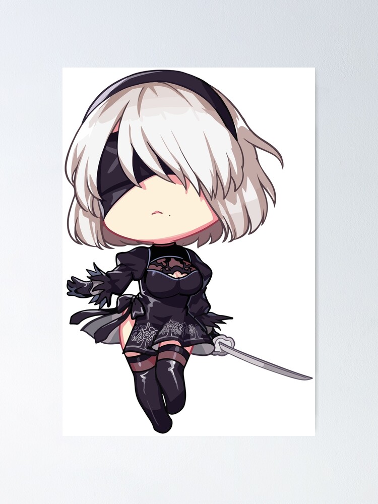 "2B Chibi" Poster by Nerd189 | Redbubble