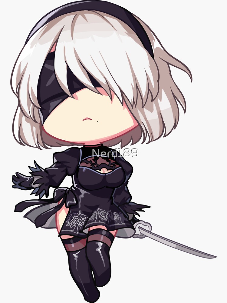 Sticker for Sale mit "2B Chibi" von Nerd189 | Redbubble