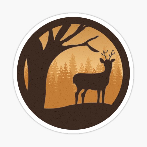 "Night Deer Logo " Sticker by dotdre | Redbubble