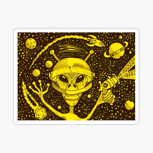 "Alien Trooper - Art By Kev G" Sticker for Sale by ArtByKevG | Redbubble