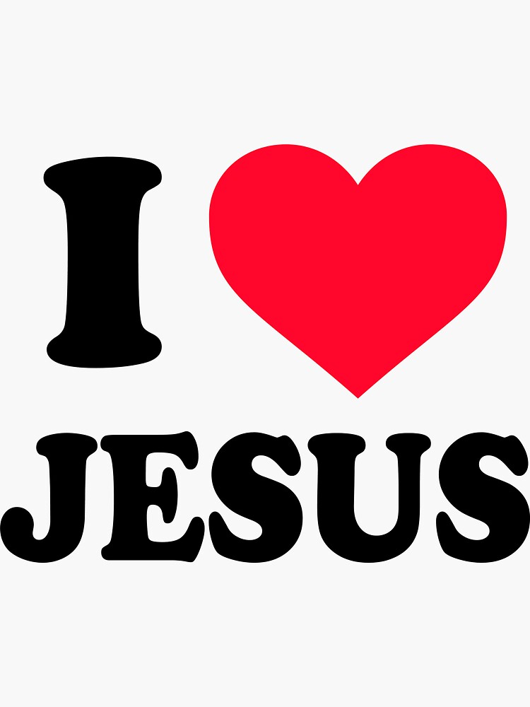 "Ich liebe Jesus" Sticker von freestyleINK | Redbubble