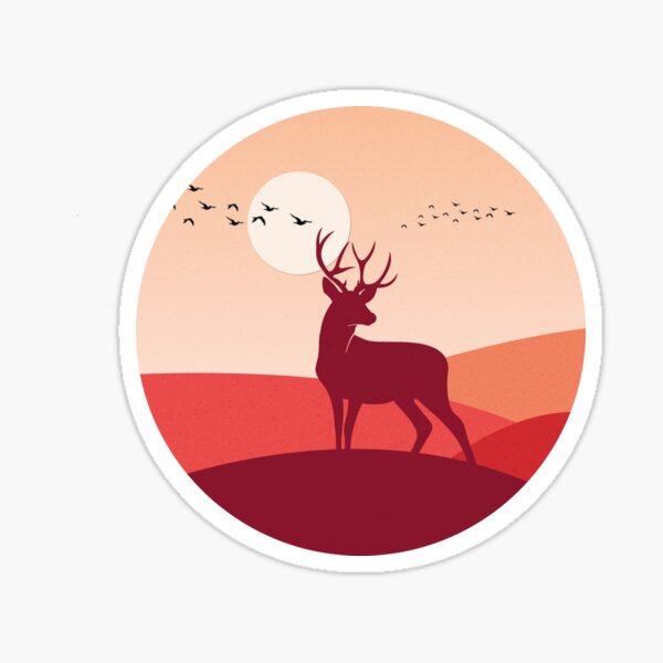 "Deer Logo" Sticker for Sale by dotdre | Redbubble