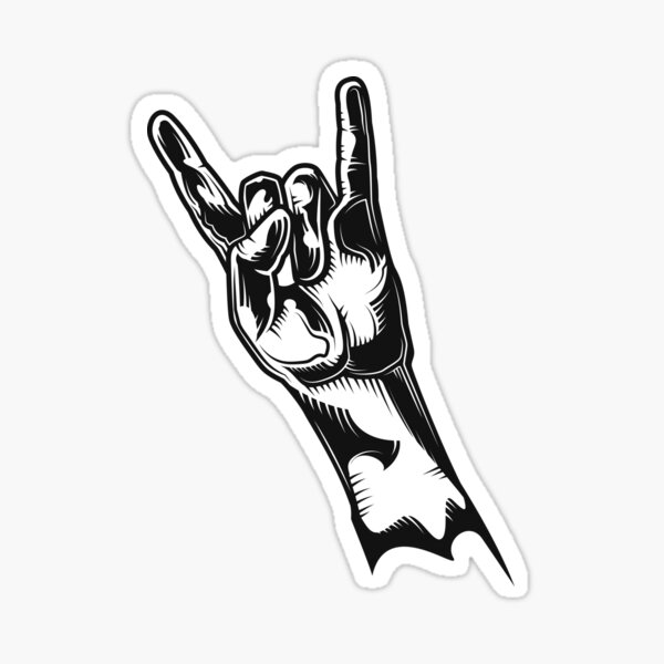 "Metal hand sign Rock and Roll Dad T-shirt essential-heavy metal devil ...