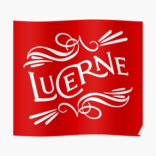"Lucerne Switzerland Retro Style" Poster by AntiqueImages | Redbubble