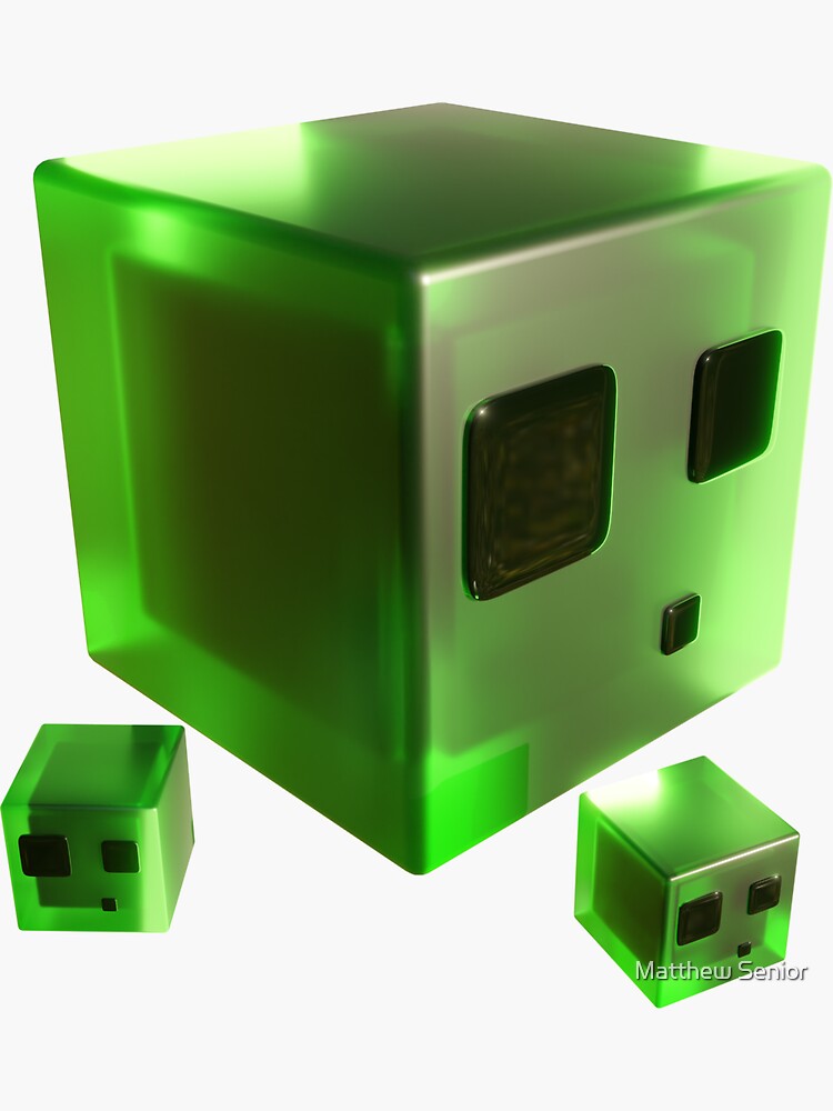 "Minecraft slimes" Sticker for Sale by INHstudio | Redbubble